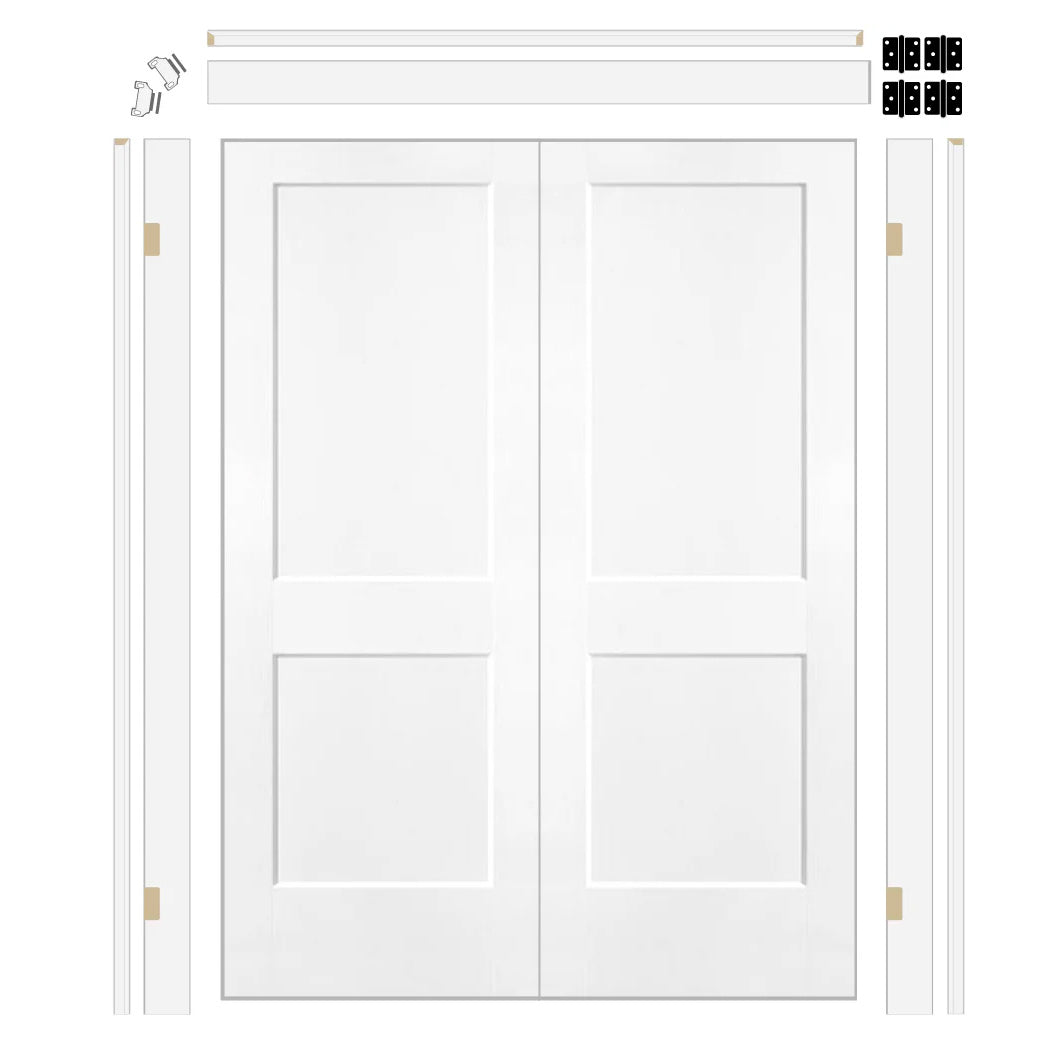 Whitman Hollow Core Double Door with 6-5/8" Jamb Kit* — Cambridge Crown and Trim
