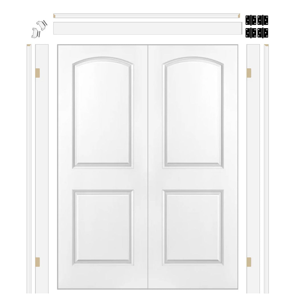 Rosario Hollow Core Double Door with 6-5/8" Jamb Kit* — Cambridge Crown and Trim