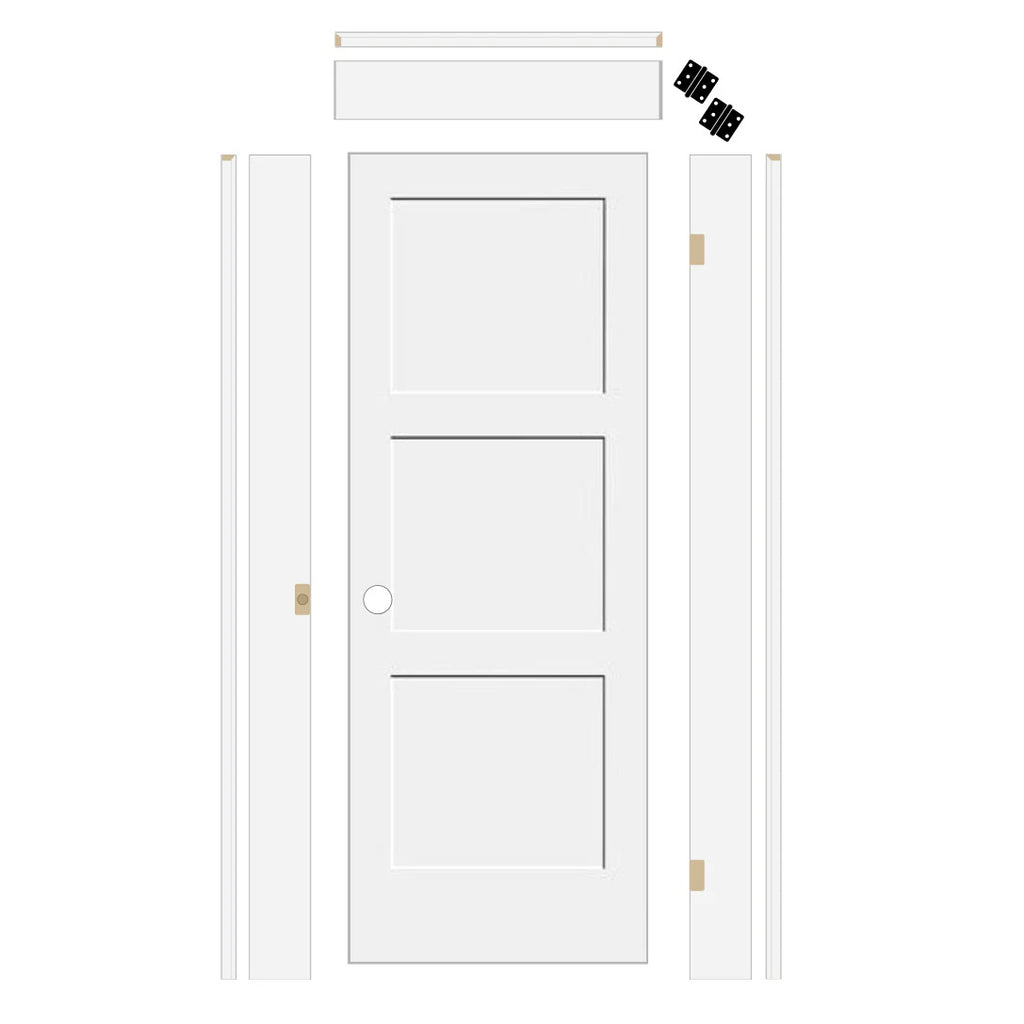 Shaker 3 Panel Solid Core Door with 6-5/8" Jamb Kit* – Cambridge Crown ...
