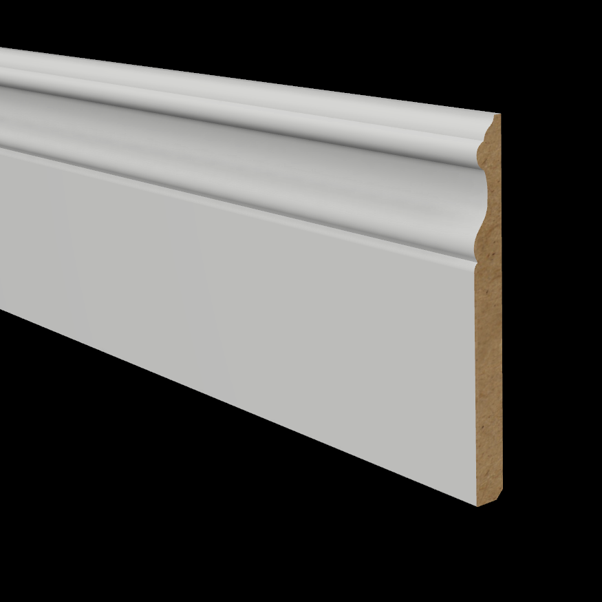 5-1/4” x 1/2” MDF Colonial Baseboard — Cambridge Crown and Trim