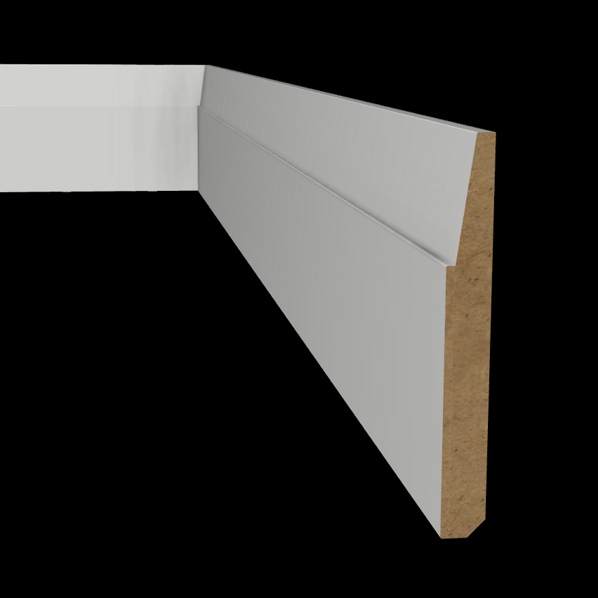 5-1/2” x 5/8” MDF Contemporary Baseboard — Cambridge Crown and Trim