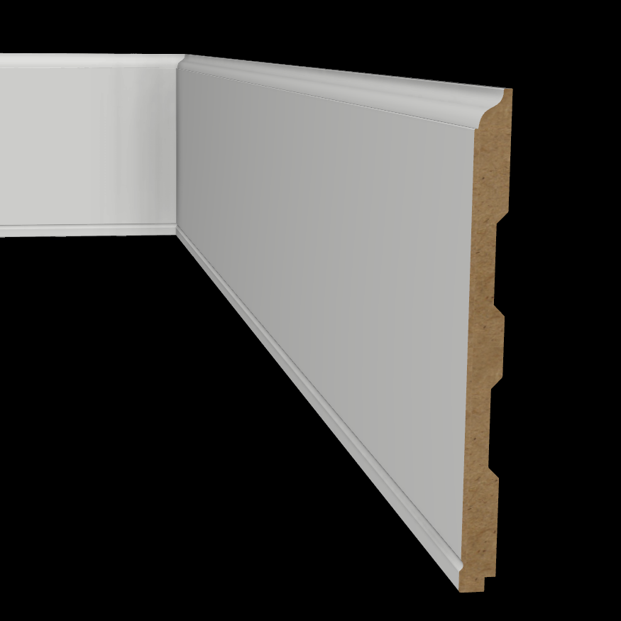 8-1/4" x 5/8" MDF Wainscot Baseboard — Cambridge Crown and Trim